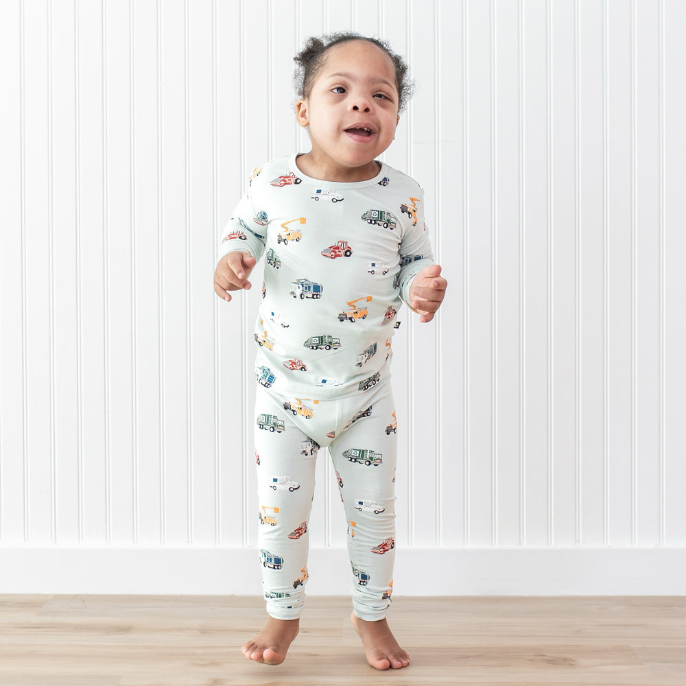 Long Sleeve Pajamas in City Vehicles