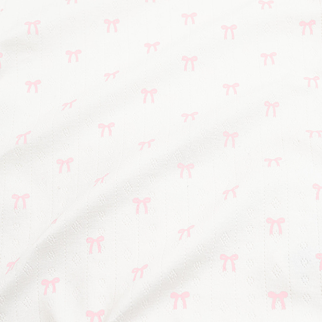 Pointelle Take Me Home Set with Cap in Sweet Pink Bow