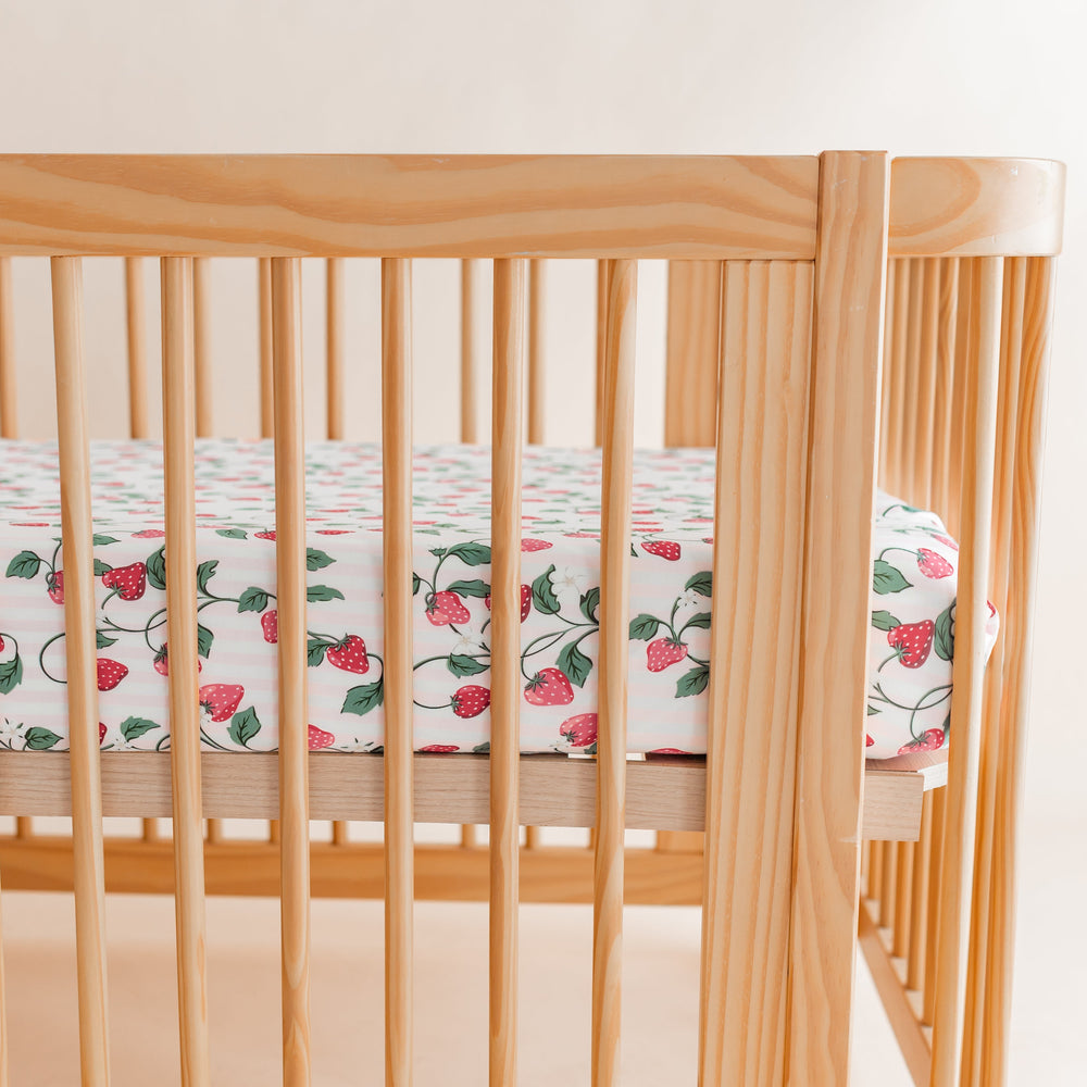 Crib Sheet in Strawberry Fields