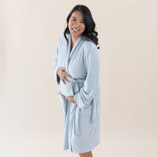Bamboo Adult Robe in Storm | Men's, Women's Robe | Kyte Baby