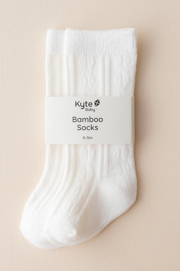 Baby and Toddler Knee High Socks in Cloud | Kyte Baby