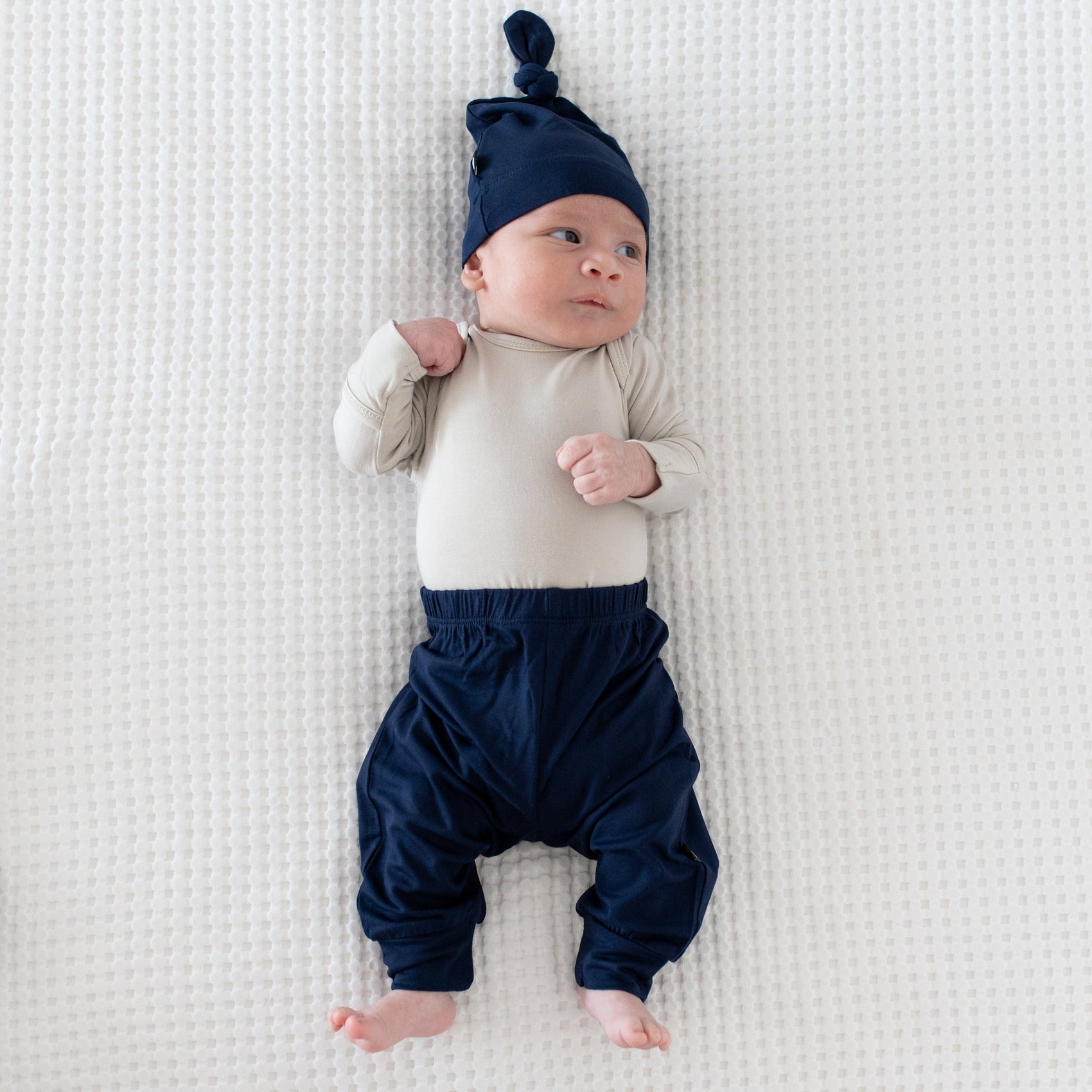 Knotted Cap in Navy | Bamboo Newborn Hat | Kyte Baby