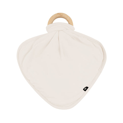 Lovey in Oat with Removable Wooden Teething Ring
