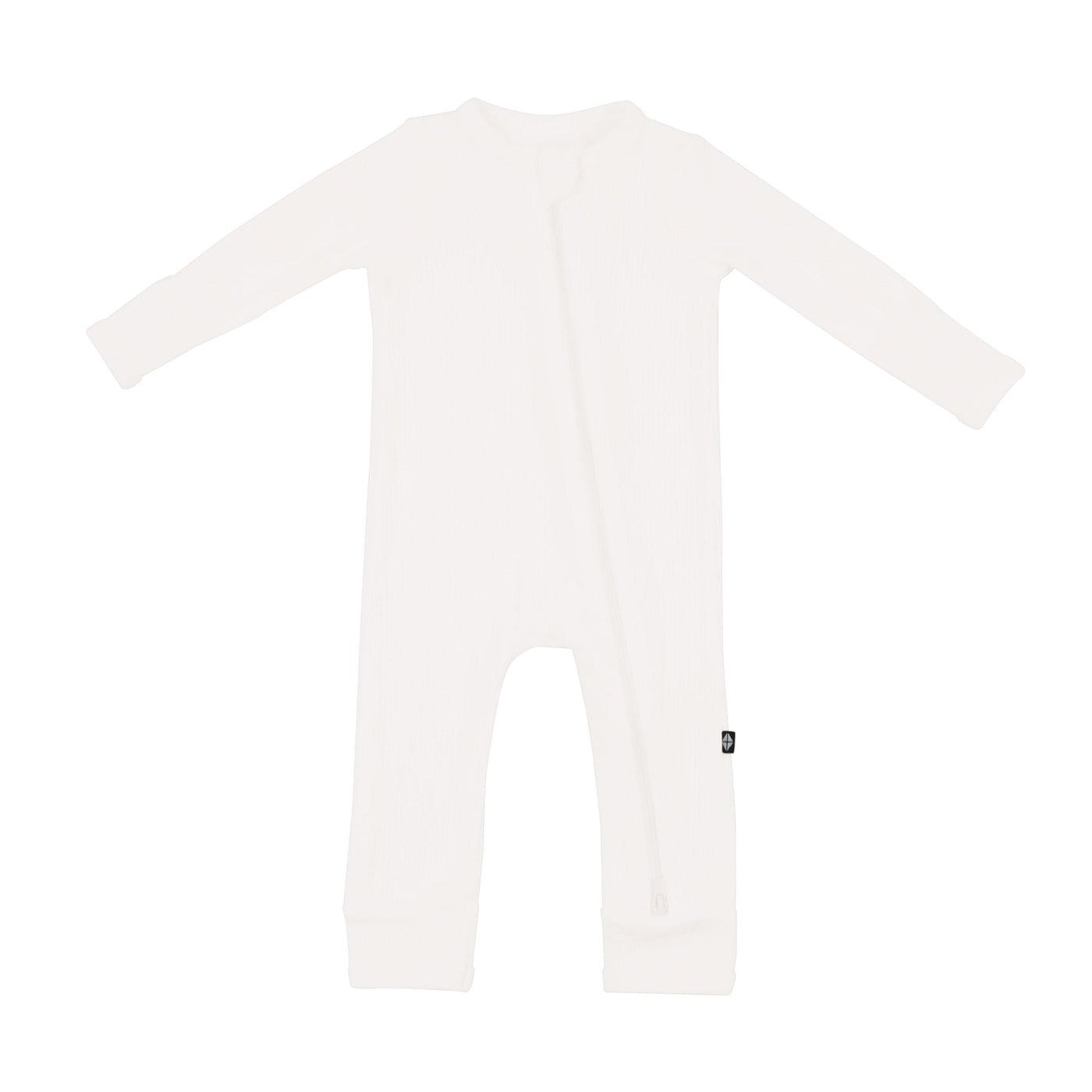 Ribbed Zipper Romper in Cloud | Bamboo Romper | Kyte Baby