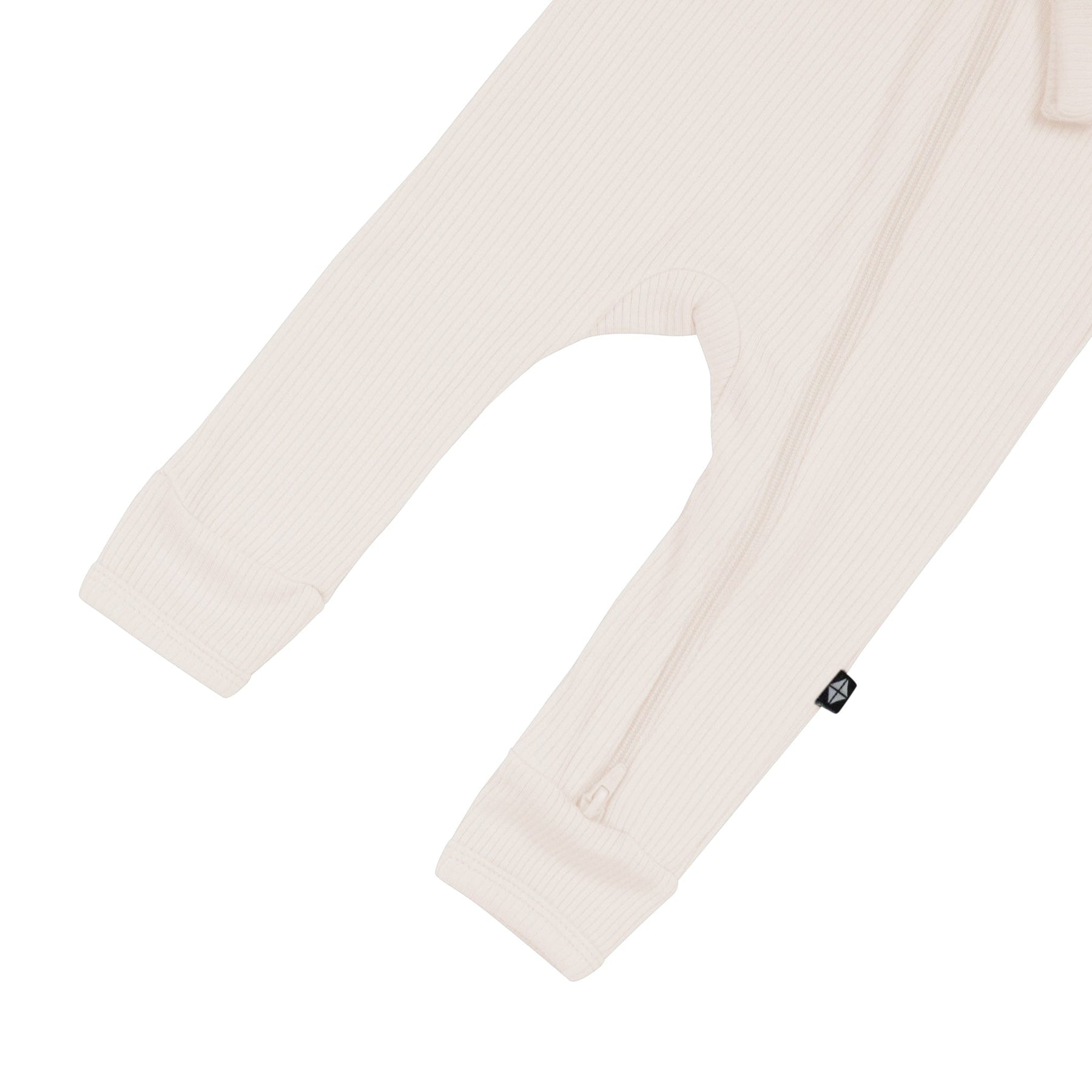 Ribbed Zipper Romper in Oat | Bamboo Romper | Kyte Baby