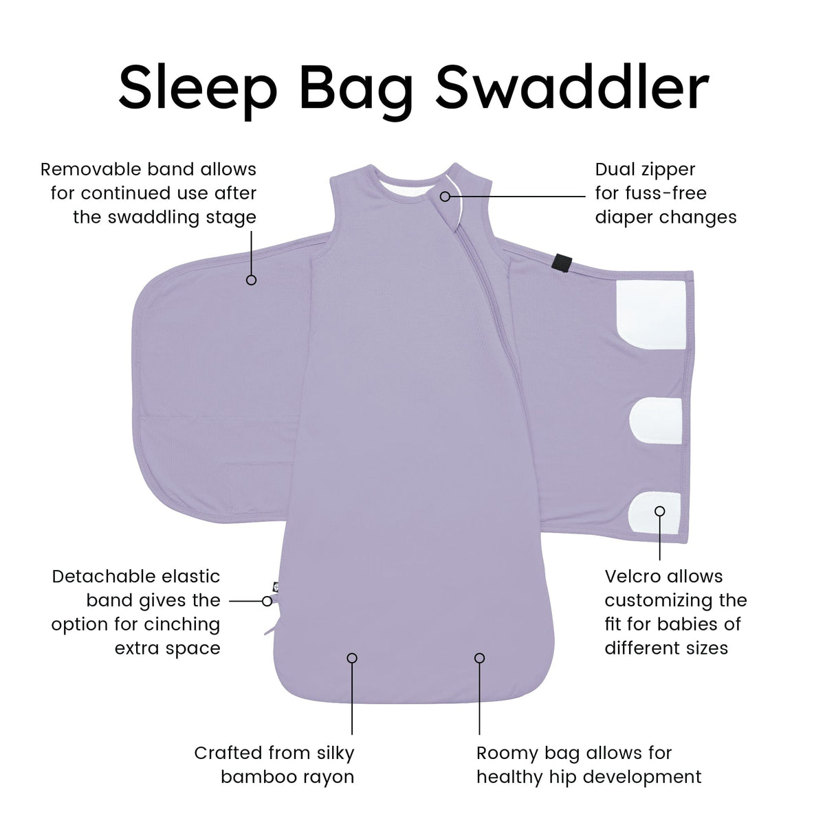 Sleep Bag Swaddler in Taro | Bamboo Sleep Bag | Kyte Baby