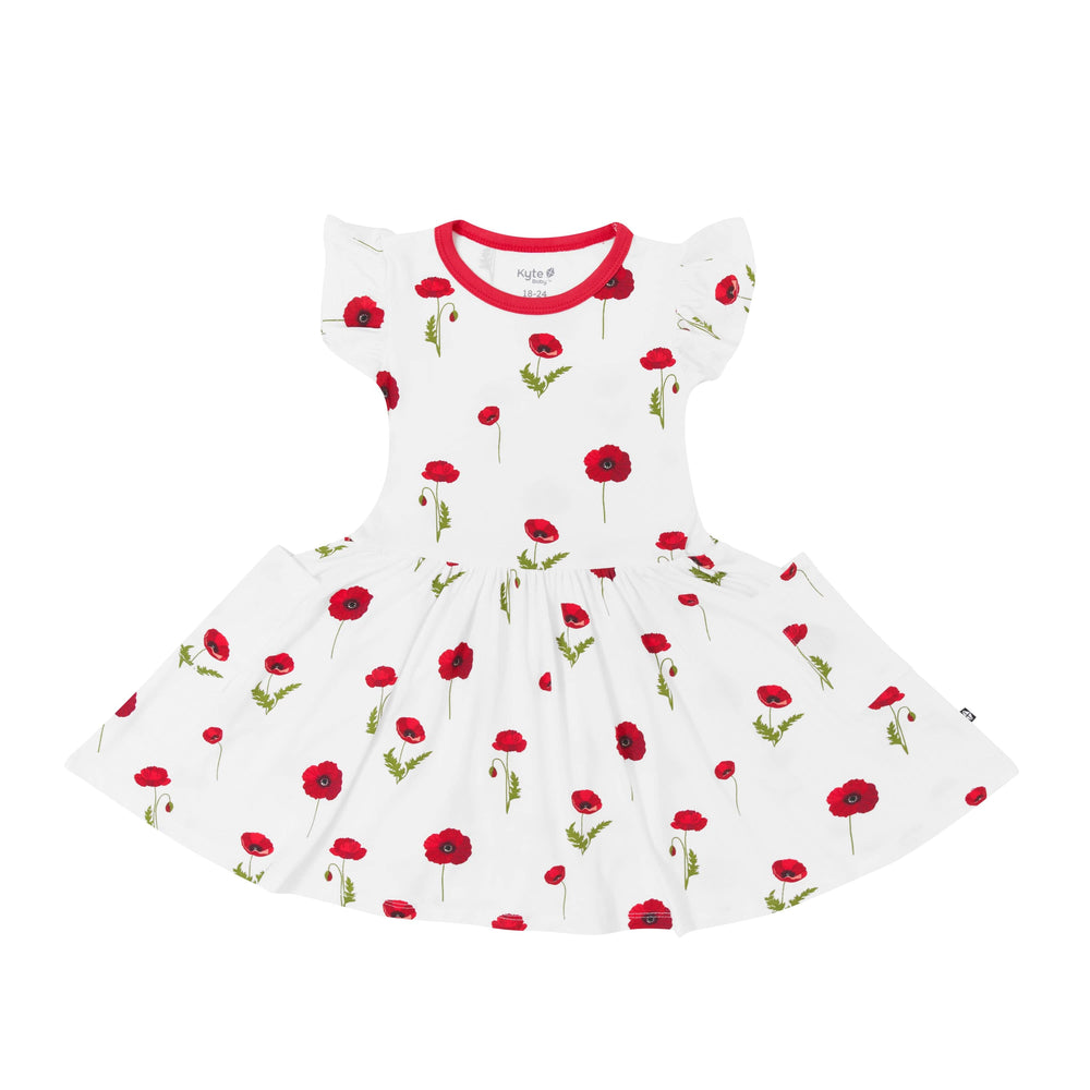 Pocket Dress in Cloud Poppies