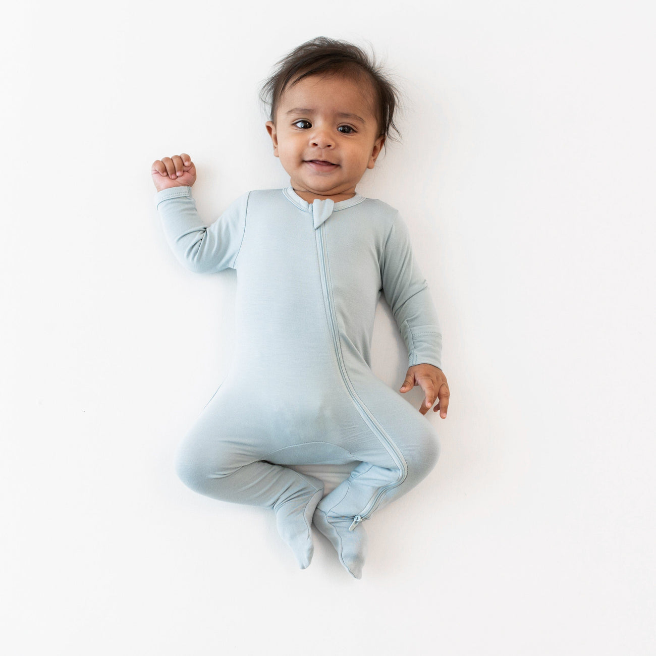 Zippered Footie in Fog | Baby Footie Pajamas | Kyte Baby