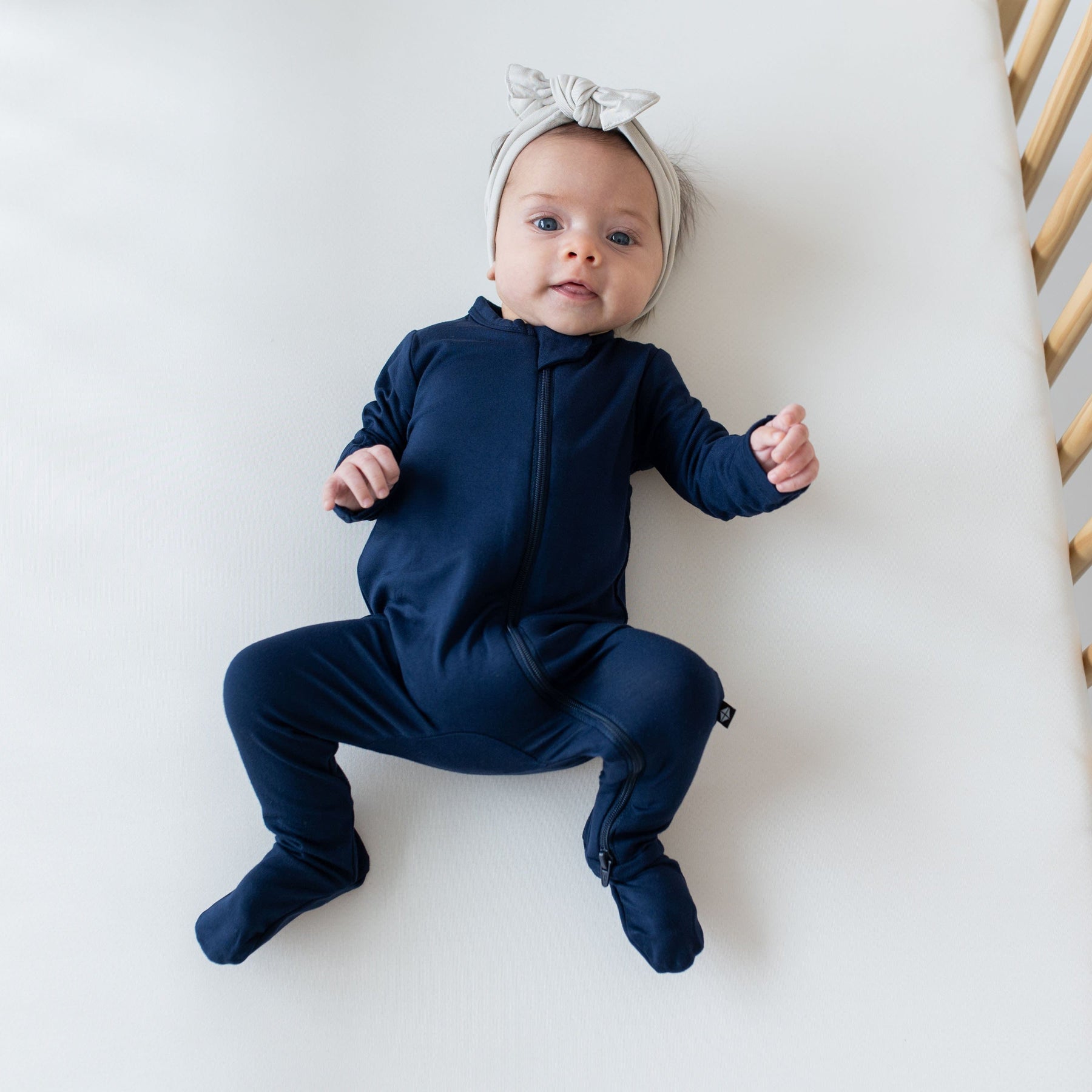 Zippered Footie in Navy | Baby Footie Pajamas | Kyte Baby