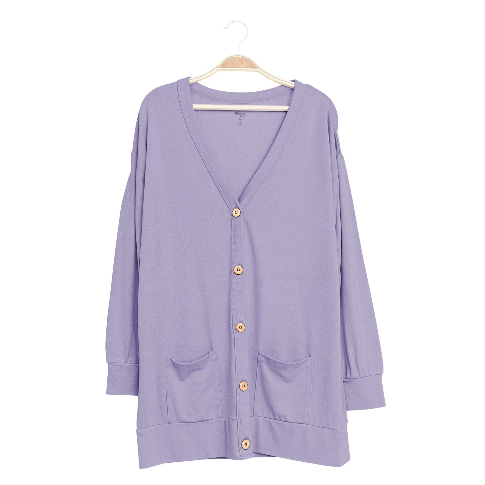 Bamboo Jersey Adult Cardigan in Taro