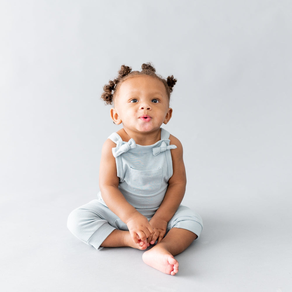 Bamboo Jersey Baby Overall in Fog | Kyte Baby