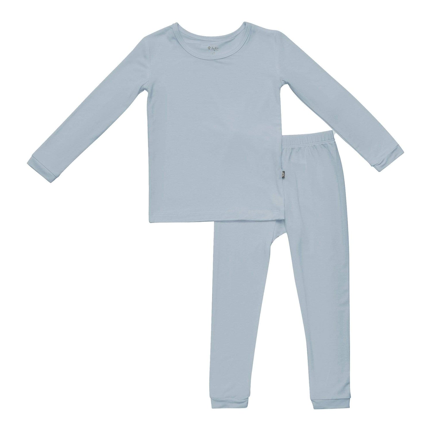 Long Sleeve Pajamas in Fog | Bamboo Pajamas | Kyte Baby