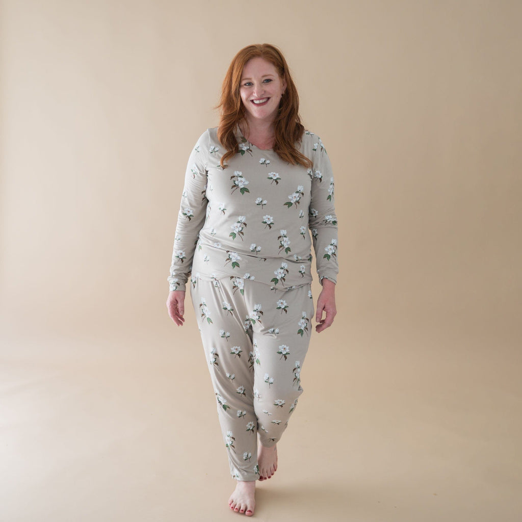 Women's Jogger Pajama Set in Big Khaki Magnolia