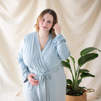 Women’s Lounge Robe in Fog | Bamboo Robe | Kyte Baby